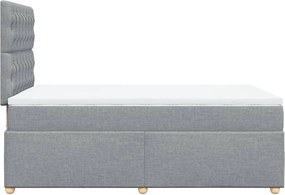 Box spring postel s matrací světle šedá 120 x 200 cm textil 3293554