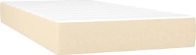 Box spring postel s matrací krémová 100 x 200 cm textil 3128186