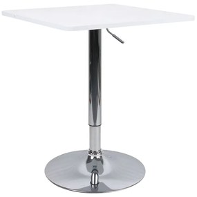 Barový stůl s nastavitelnou výškou, bílá, 60x70-91 cm, Tempo Kondela FLORIAN 2 NEW