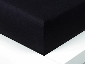 XPOSE® Jersey prostěradlo Exclusive - černé 120x200 cm