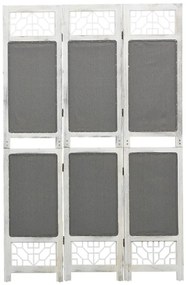3dílný paraván šedý 105 x 165 cm textil 338554