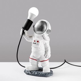 Stolní lampa Astronaut stříbrná/bílá