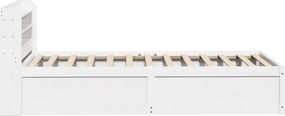 Rám postele s čelem bílý 75 x 190 cm masivní borovice 3307108