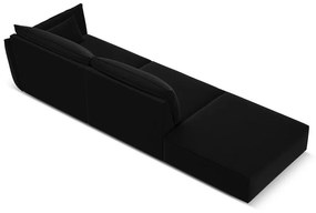 Černá sametová pohovka pravý roh 264 cm Vanda – Mazzini Sofas