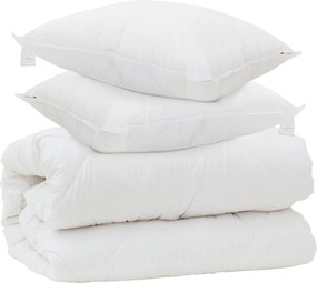 Duvet s polštáři s polštářem 3 ks Bílá Mikrovlákno 3378073