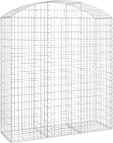 Klenutý gabionový koš 150 x 50 x 160/180 cm pozinkované železo 153458