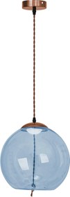 Toolight Toolight, LED skleněné stropní závěsné svítidlo APP445-CP, modrá, OSW-00576