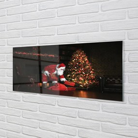 akrylový obraz Ozdoby na vánoční stromeček dárky Claus 120x60 cm