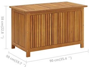 vidaXL Marketos Zahradní úložný box 90 x 50 x 58 cm masivní akáciové dřevo
