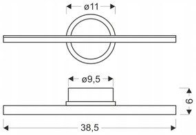 LED Nástěnné svítidlo BATUTA LED/10W/230V hnědá