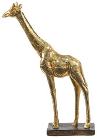Zlatá dekorační socha Žirafa - 15*4*21 cm