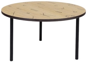 OnaDnes -20% Dubový kulatý konferenční stolek Woodman Arty I. s kovovou podnoží 70 cm