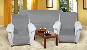 Bellatex Souprava Korall micro 3+1+1 Šedá 150x200 cm, 2ks 65x150 cm