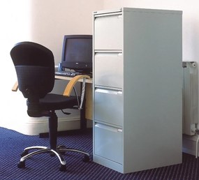 BISLEY Kartotéka A4 kovová čtyřzásuvková Bisley BS4E/FLS - set s dělícími příčkami,
