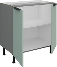 ARIA sa | dolní skříňka 80 D 2F policová | 80 cm | ANTI FINGERPRINT povrch | antracit/aquamarine