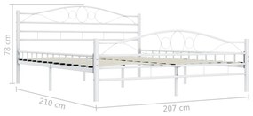 Rám postele bílý kovový 200 x 200 cm,  285306 HangarStore.cz