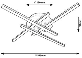 Rabalux - LED Stropní svítidlo 4xLED/25W/230V