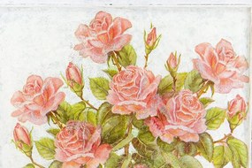 Tapeta vintage kytice růží - 300x200 cm