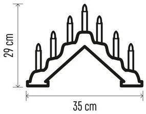LED Vánoční svícen 7xLED/2xAA béžová