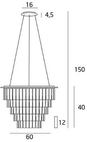 MAXLIGHT P0260 - Lustr na lanku MONACO 15xG9/40W/230V pr. 60 cm chrom
