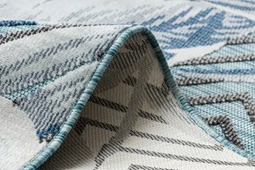 Dywany Łuszczów, Kusový koberec Botanic 65242 Feathers aqua – na ven i na doma, 157x220, modrá, chodba / předsíň