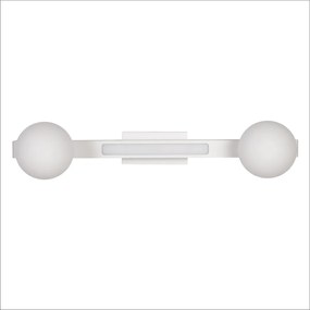 Nástěnné svítidlo Magnet1, 2x bílé skleněné stínítko + 1x LED 13W, w