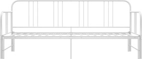 Rám vysouvací postele/pohovky bílý kovový 90 x 200 cm 324753