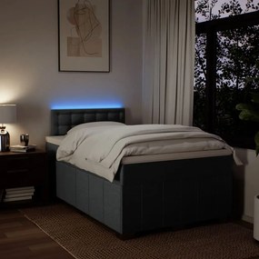 Box spring postel s matrací tmavě šedá 120x200 cm textil 3289350