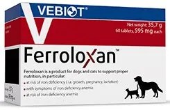 Vebiot Ferroloxan pro psy a kočky 60tbl