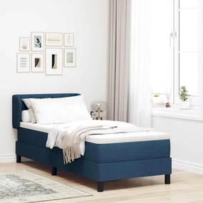 Postel s boxspringem s čelo Modrá 80 x 200 cm textil 3340058