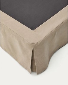 Taupe čalouněná jednolůžková postel bez čela 90x200 cm Jaira – Kave Home