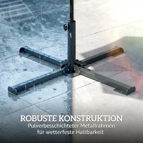 Stojan na slunečník Skládací stojan na slunečník Průměr trubky 38 a 48 mm Křížový stojan na slunečník, tmavě šedý