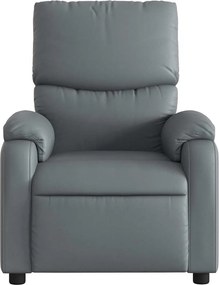 Masážní polohovací křeslo šedé, umělá kůže 3205713