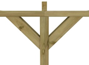 vidaXL Marketos Zahradní pergola ke zdi 2 x 4 x 2,2 cm dřevo