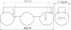 Sollux Lighting Stropní svítidlo BULBO 3 přírodní dřevo