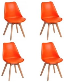 LuxuryForm DESIGN Jídelní židle  Bali - oranžová - SET 4 ks