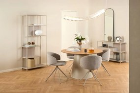 Kulatý jídelní stůl Soli 120 cm dub přírodní/kašmírový