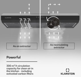 Klarstein Contempo 90 podskříňková digestoř