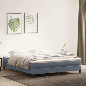 Postel Box Spring bez matrace tmavě šedá 180x210 cm samet 3315838