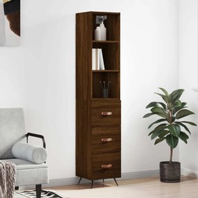 vidaXL Skříň highboard 34,5x34x180 cm kompozit [3189670] Barva: Černá