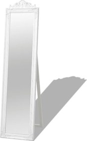 vidaXL Volně stojící zrcadlo barokní styl 160 x 40 cm [243692] Barva: Stříbrná
