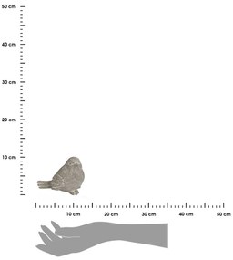 Zahradní figurka z cementu Bird Couple, sada 2ks, 10x13 cm, šedá