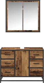 Sada koupelnového nábytku 2 ks Staré dřevo 80 x 33 x 60 cm 3402429