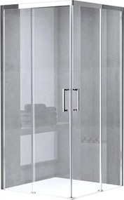 BPS-koupelny Čtvercový sprchový kout HYD-SK90B 90x90 chrom/transparent - bez vaničky