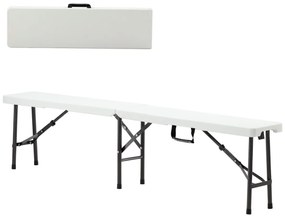 Skládací cateringová lavice PEGGY 180 cm bílá