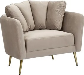 Designové křeslo Kiev šedé/zlaté