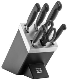 Zwilling Four Star samoostřící blok s noži 7 ks, černý, 35145-007