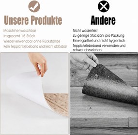 Costway 15 Koberce na schody Protiskluzové koberce na schody 76 cm x 20 – béžový