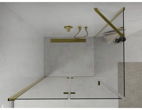 Mexen Lima sprchový kout 100x90cm, čiré sklo/zlatý profil, 856-100-090-50-00