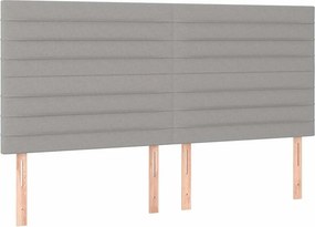 Box spring postel s matrací světle šedá 160 x 200 cm textil 3128613